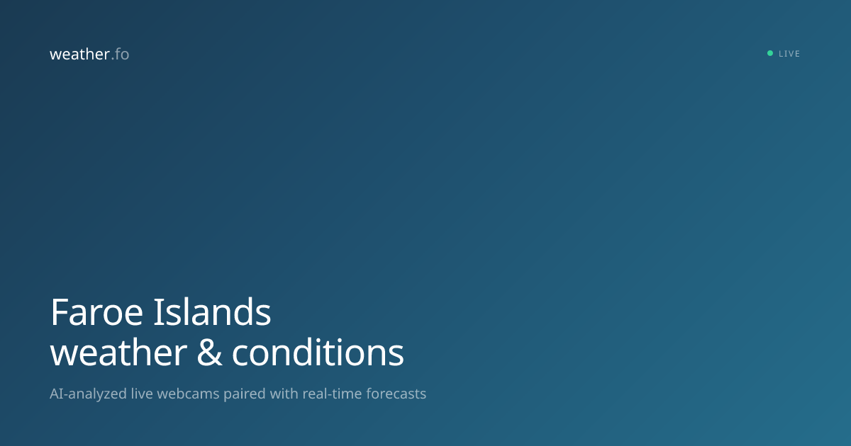 Faroe Islands weather — live webcams, AI conditions, 23 locations